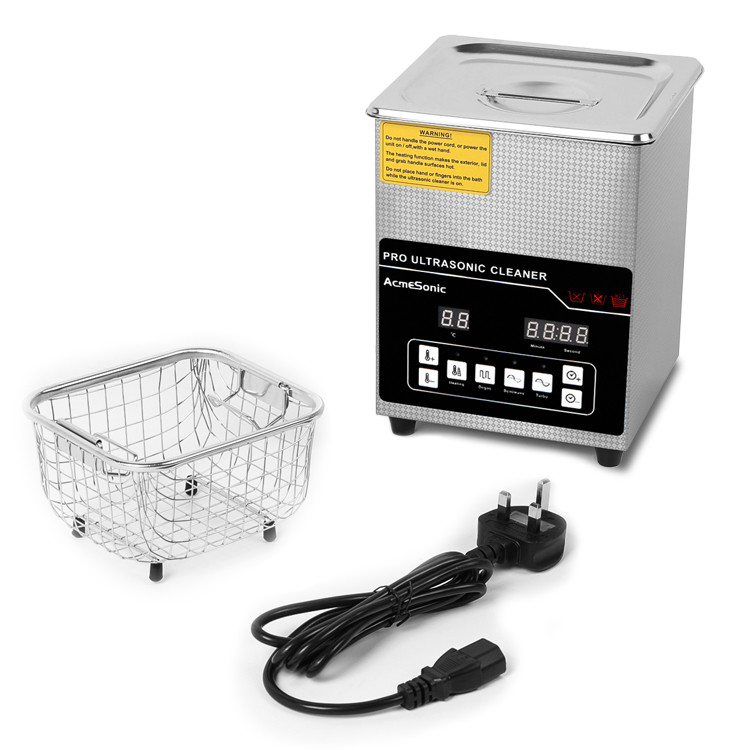 SUS 304 Ultrasonic Cleaner 60W Power 2L Tank Volume Drain Valve 20-80 ...