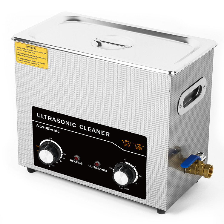 Powerful 6L Ultrasonic Cleaner with Drain Valve Dual Frequency Cleaning ...