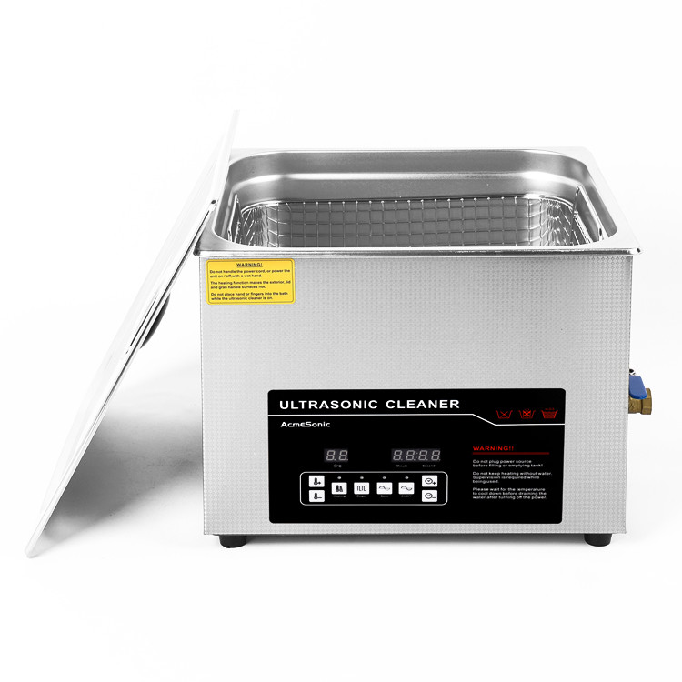 360W SUS 304 Ultrasonic Cleaner With Drain Valve 15L Tank Volume New ...